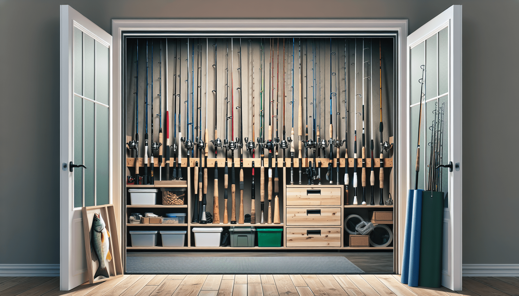 Organize Your Garage with a Fishing Rod Organizer - Garage Organization HQ